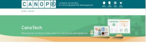 1J/1R : CANOTECH, Ressources et formations pour la continuité ...